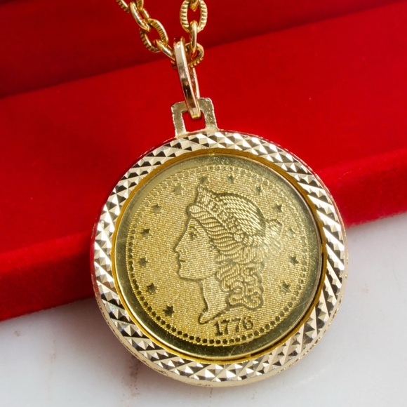 Jewelry | Vintage Replica 1776 Twenty Dollar Gold Coin Necklace | Poshmark